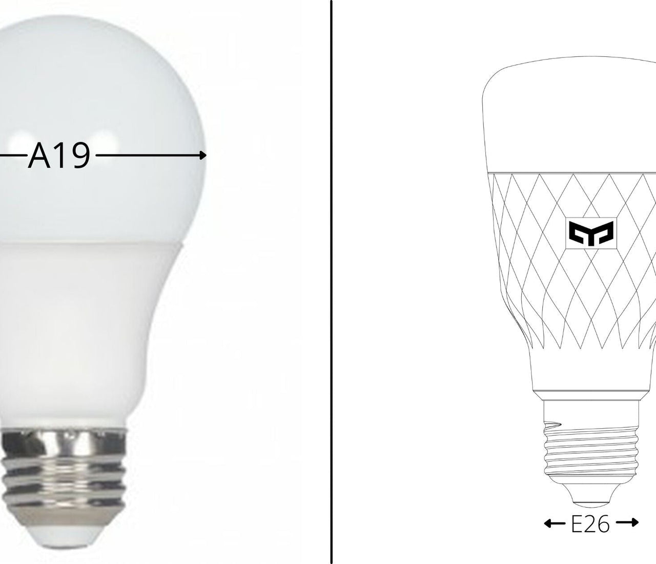E26 vs A19 – What’s the Difference – YEELIGHT